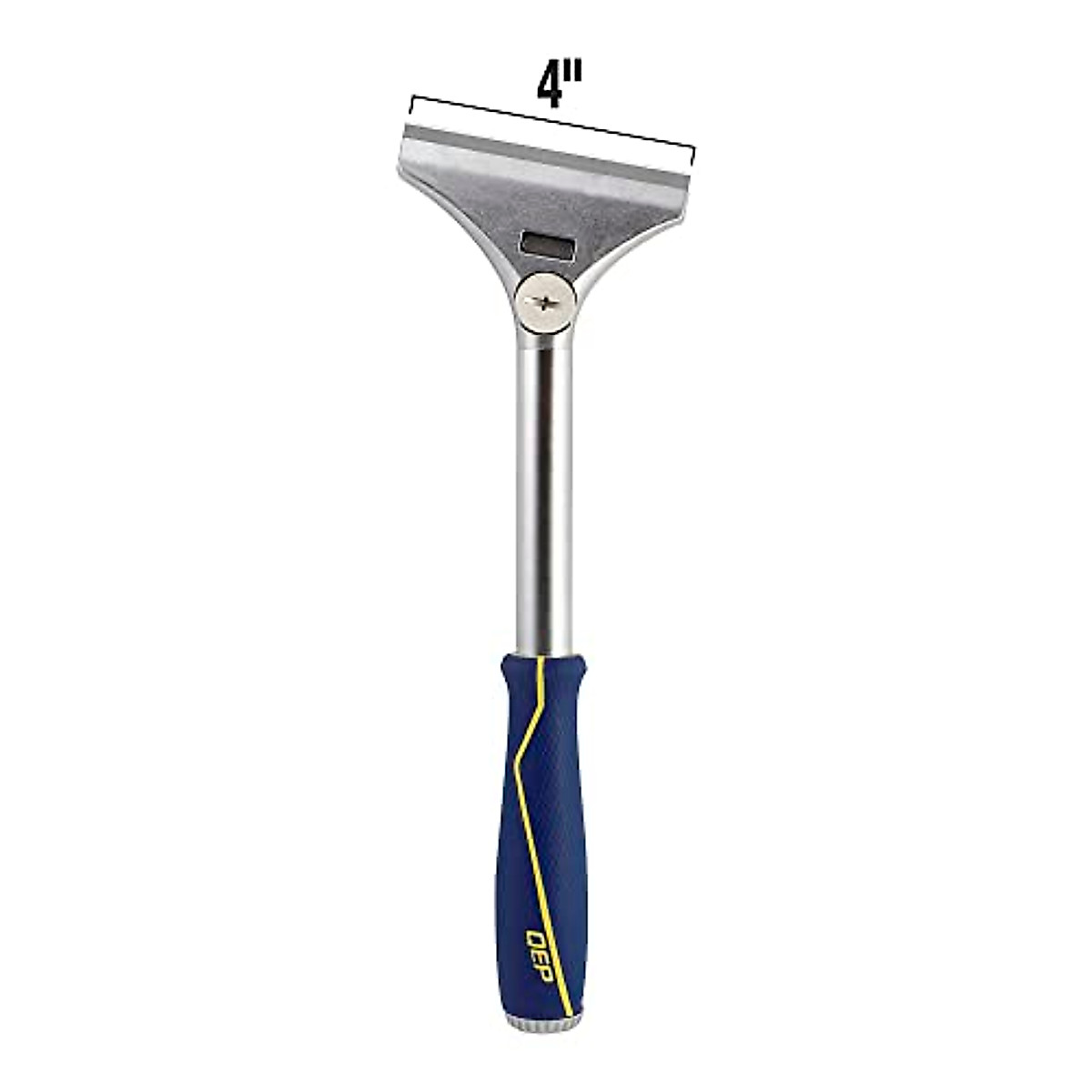 QEP 62920 4 in. Floor and Wall Razor Scraper with 5.25 in. Handle and Stainless Steel Blade