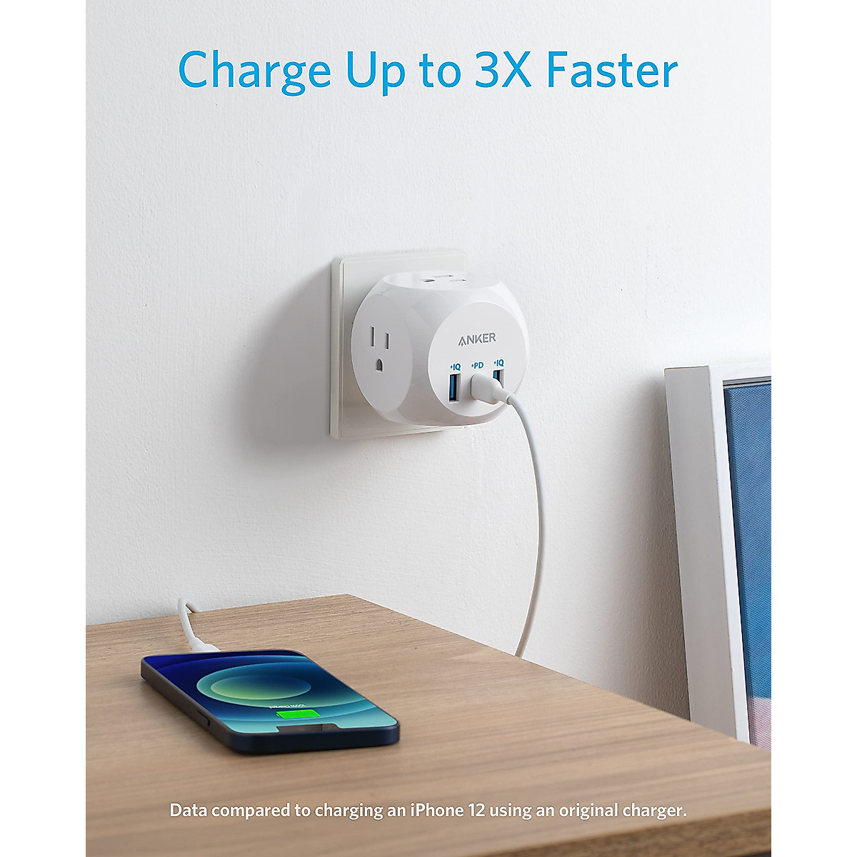 Anker Electrical Outlet Extender with 30W USB C Charger, Multi Plug Outlet with 3 USB Ports and 3-Outlet Extender,Power Delivery High-Speed Charging for iPhone 14/13/13 Pro, Cruise Ship, Home, Office