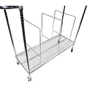 Apollo Hardware Commercial Grade Chrome 2-Tier Wire Carton Storage Stand Unit