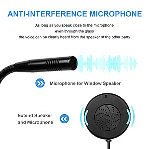 CallToU Window Speaker Intercom System and Counter Intercom for Bank Hospital Office Store Bus Station Ticket Booth Window