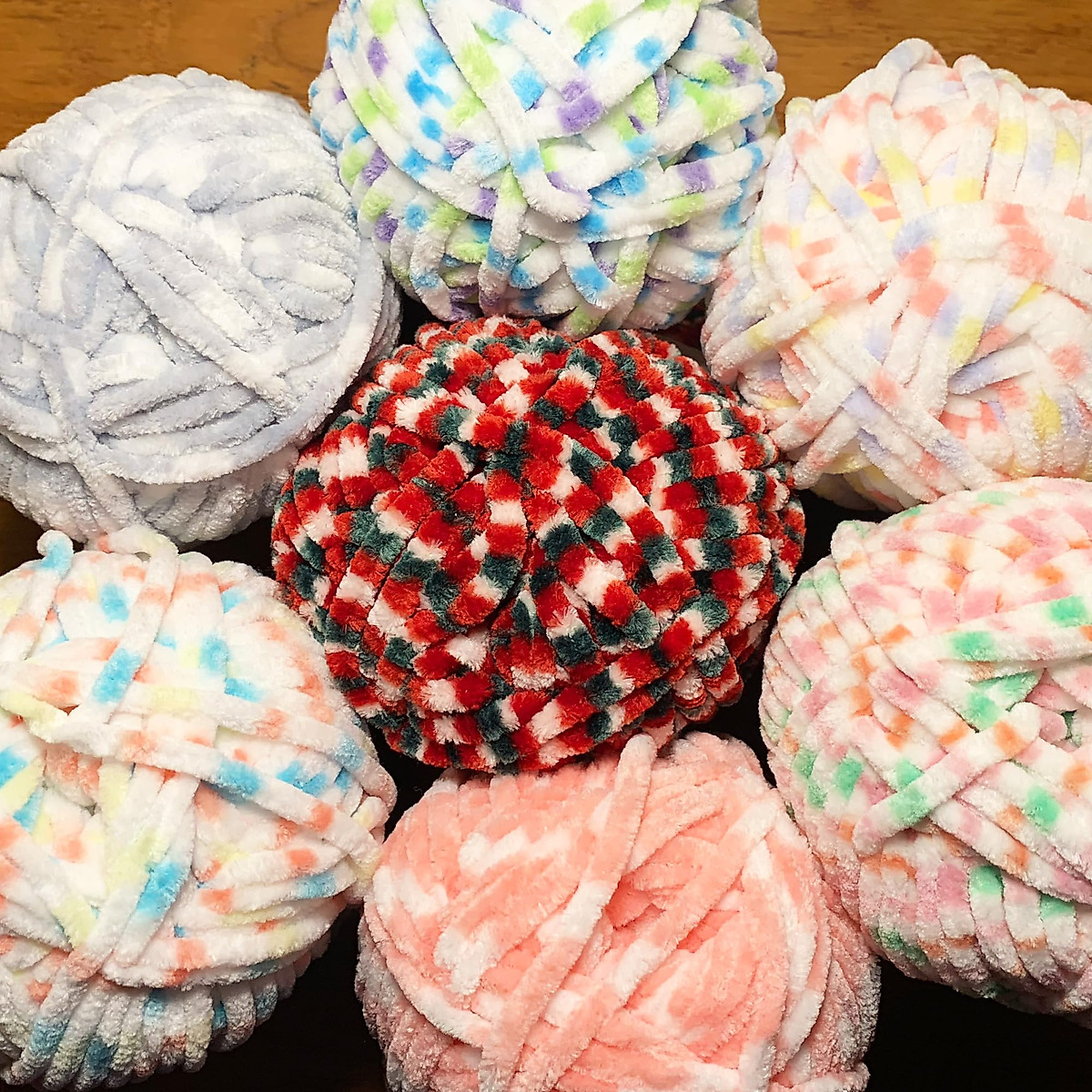 Troyarn Velvet Colors Chenille Baby Blanket Yarn Amigurumi Yarn for Crocheting and Knitting Super Bulky 100 gr (131 yds) (10222)