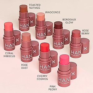 HAN Skincare Cosmetics Vegan, Cruelty-Free 3-in-1 Multistick for Cheeks, Lips, Eyes, Rose Dust