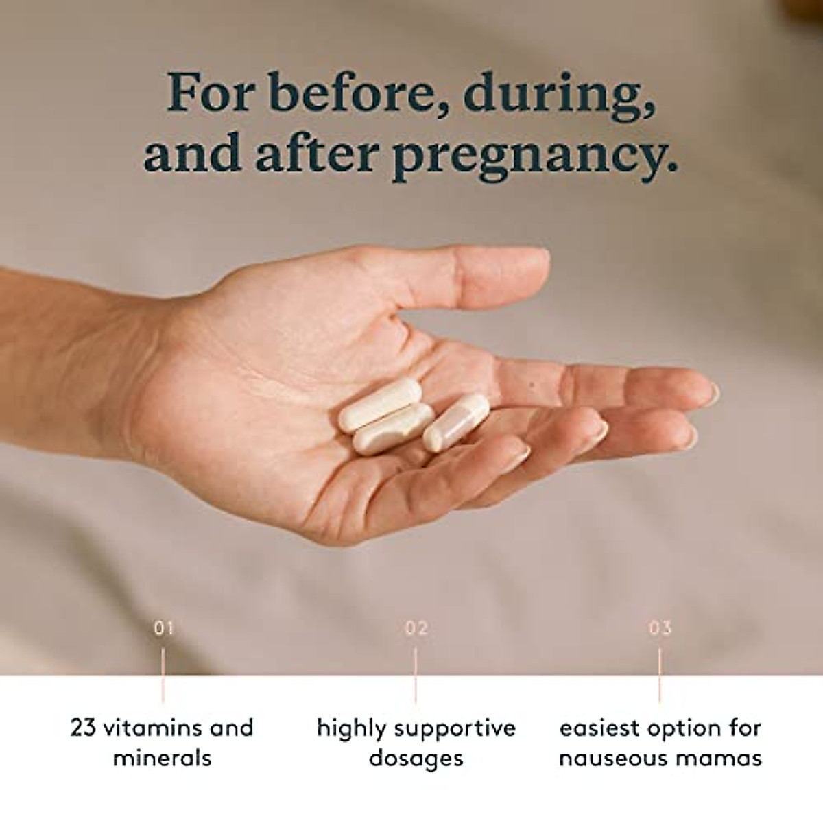 Needed. Multivitamin for Prenatal | Prenatal Multi Essentials - Pregnancy, Breastfeeding, Postpartum | Expertly-Formulated & Third-Party Tested, | 30-Day Supply