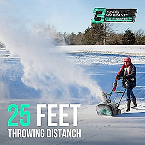 Litheli 2x20V Cordless Snow Blower,20 Inch Battery Powered Snow Thrower with Brushless Motor Electric Snow Remove Machine, 2 x4.0 Ah Batteries & Charger