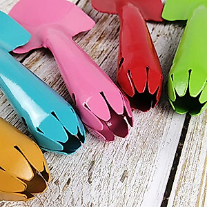 Mini Colorful Trowel Metal Garden Hand Shovels, 5 pcs Garden Tools for Kids Teens Adults Soil Planting Sand Box
