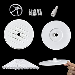 Dilcamrita Balloon Sticks Stands With Cups - 6 Sets 28" Tall Balloon Column Stands Kits with Base for Table Top / Floor Centerpiece Holder Sticks for Parties Decoration