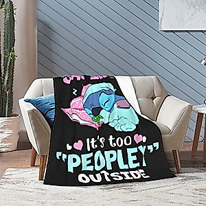 Shazi Cartoon Blankets Super Soft Throw Blanket Air Conditioner Blanket Warm Cozy Flannel Blanket for Couch Bed Sofa Car 50inchX40inch