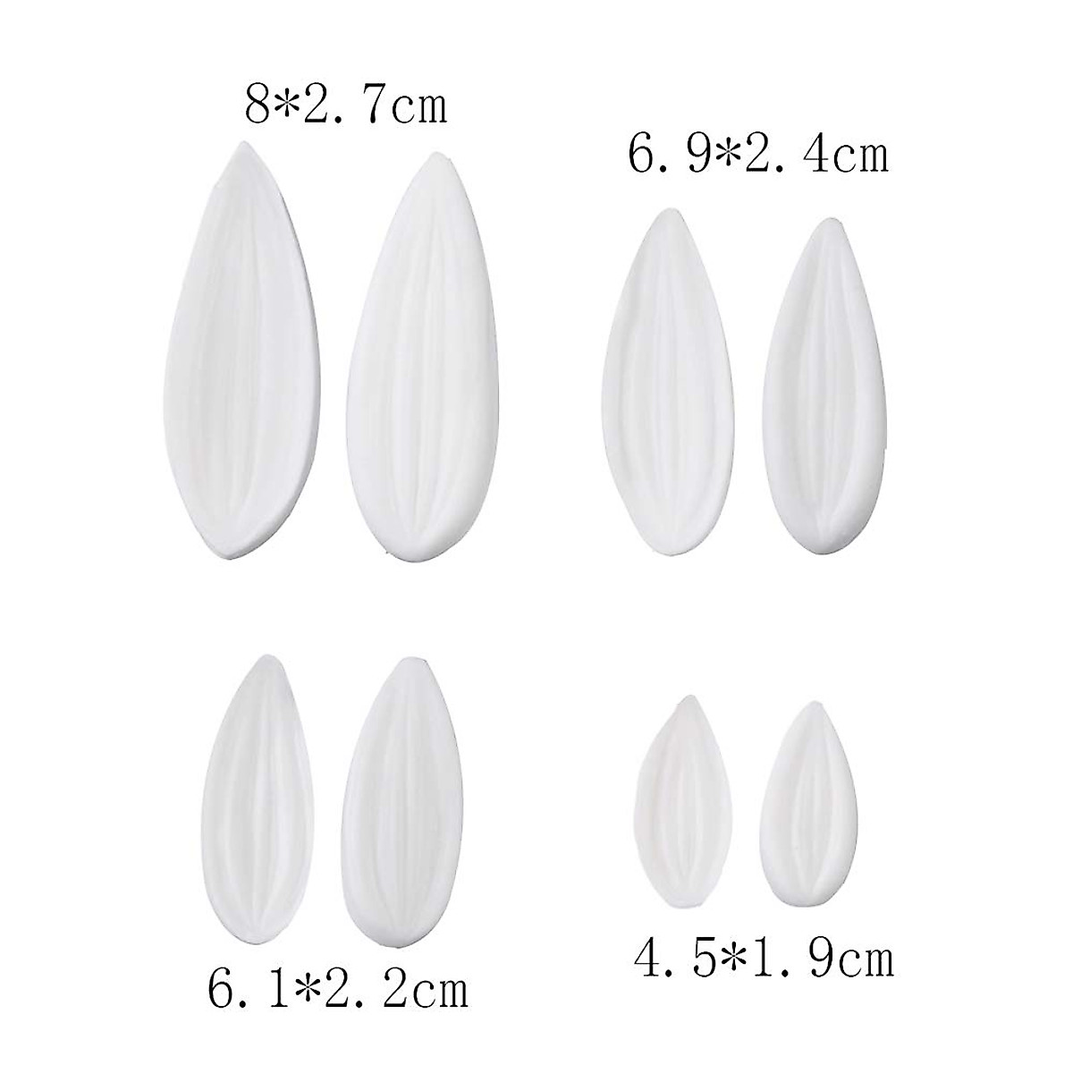 KALAIEN Dahlia Sugar Flower Veining Molds Fondant Cutters Gumpaste Cake Craft Tools(14PCS)