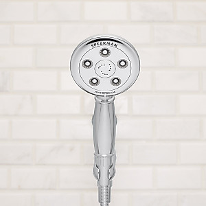 Speakman VS-3011 Chelsea Anystream Multi-Function Handheld Shower Head, 2.5 GPM, Polished Chrome