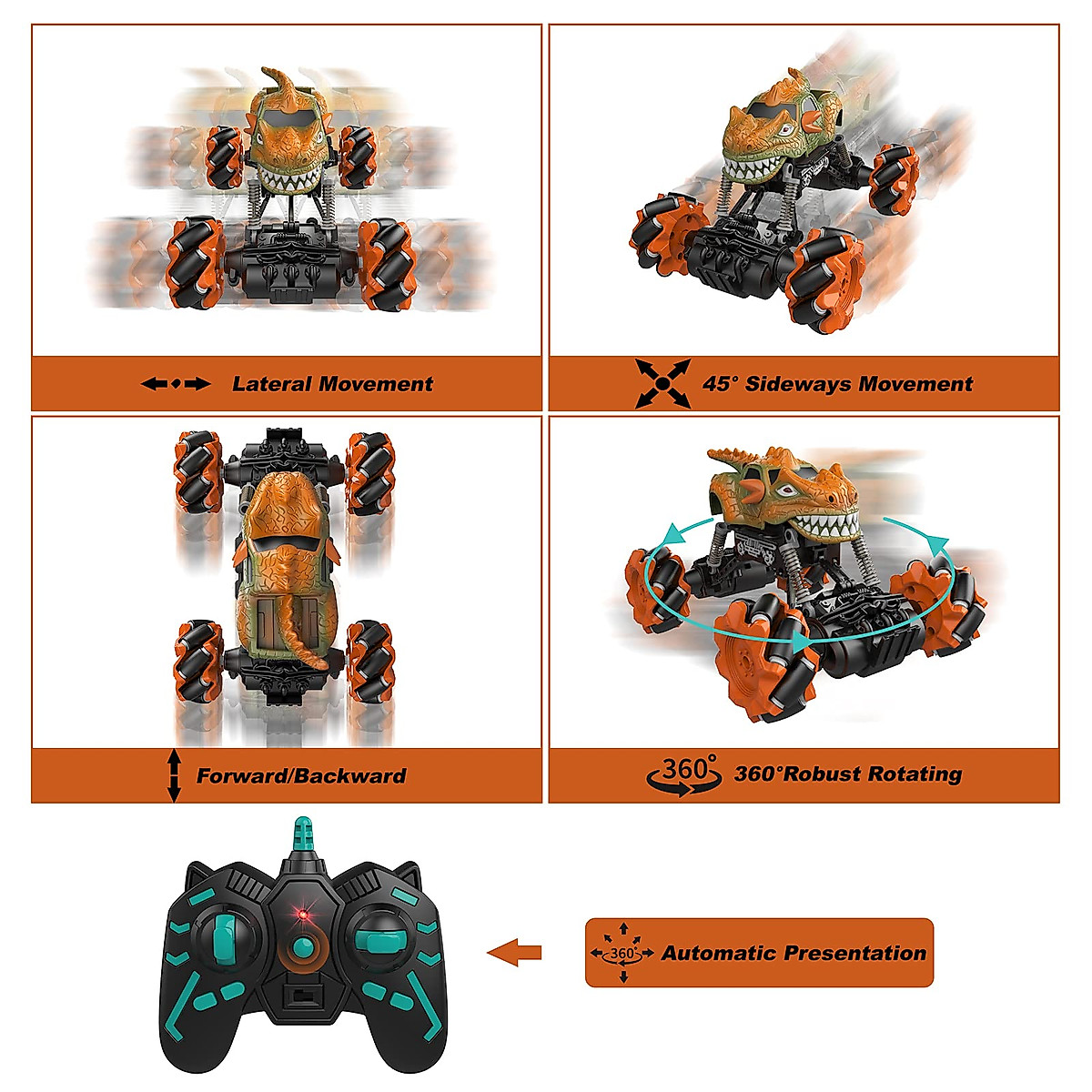 Toys for 5 6 7 Years Old Boys, Toy Cars 360°Rotating Remote Control Car for Boys Age 5 6 7 8, 2.4GHz Monster Truck RC Drift Car for 5-8 Year Old Boys, for 5-8 Years Old Boys Girls