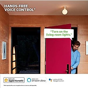 Wemo WLS0403 Wi-Fi Light Switch, 3-Way - Control Lighting from Anywhere, Easy In-Wall Installation, Works with Alexa, Google Assistant and Apple HomeKit