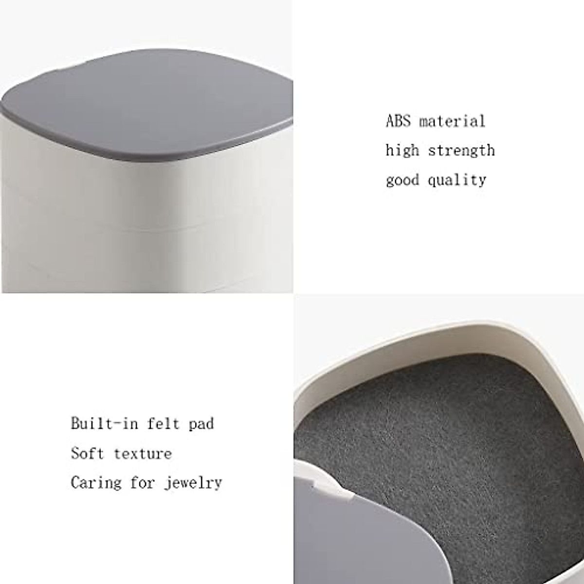 Yalych Jewelry Box Jewelry Boxes Jewelry Box Small Jewelry Box,4-Layer Rotatable Jewelry Storage Box,Portable Jewelry Box with Mirror,Suitable for Ladies and Girls Jewellery case Jewelry Organizer