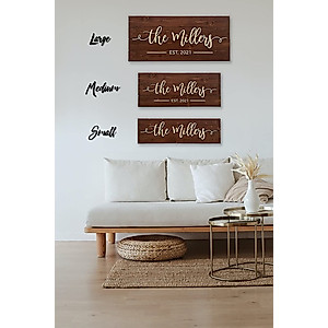 Custom Wood Sign Personalized Handmade Wedding Gift Wood Wall Art Personalized Sign Last Name Sign Established Sign Wooden Signs Bridal Shower Gift Anniversary Gift