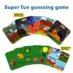 Skillmatics Guess in 10 Junior Animal Kingdom & Food We Eat Bundle, Fun Family Games, Ages 3 to 6