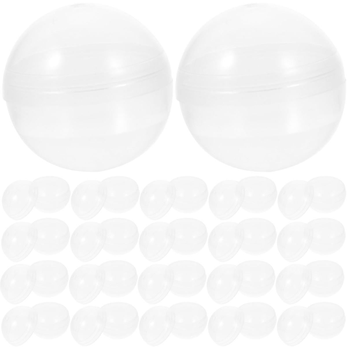 50pcs Gumball Machine Capsules Empty Round Clear Capsules Small Plastic Empty Vending Machine Containers Fillable Ball for Party Favor Ornament 45MM