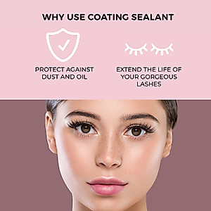 LLBA Professional Eyelash Coating Sealant 10ml - Protective Topcoat for Long-Lasting Eyelash Extensions | Keep Natural Lashes Healthy, Strong, Soft & Silky Lash Extensions