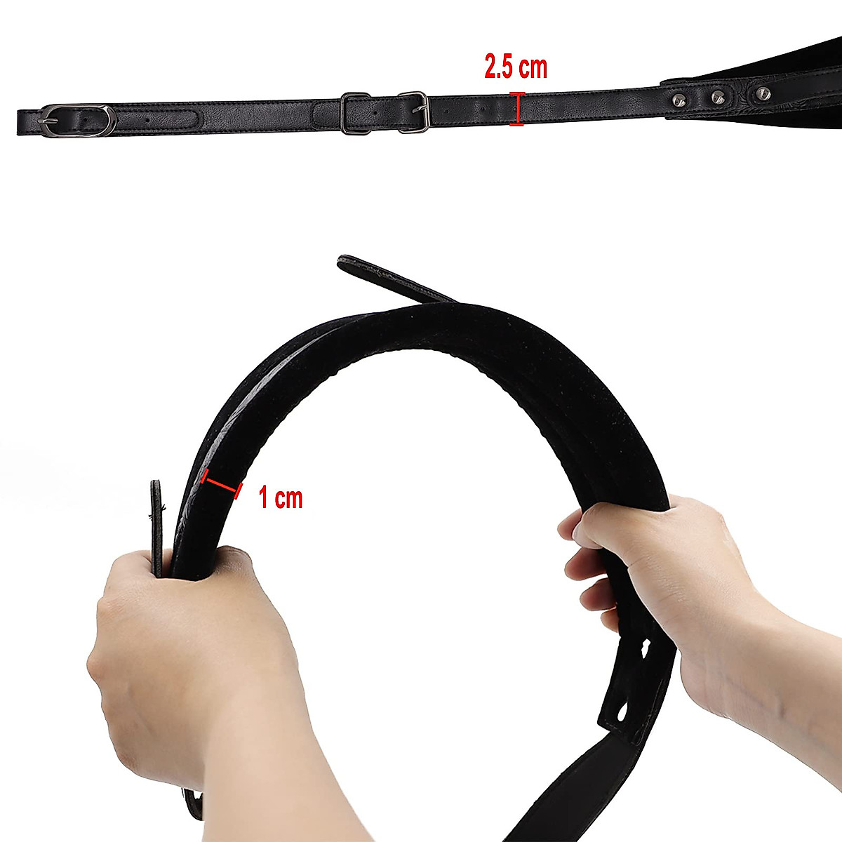 Rayzm Accordion Harness Straps, Adjustable Shoulder Belts Straps for Accordions, Thickened Synthetic Leather