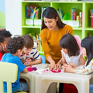 WATINC 12Pcs Wedding Engagement DIY Craft Kit Felt Hearts Animals Art Set with Butterfly Rabbit Pig Chick Monster Bear Bunny Creative Decorations for Valentine's Day Activity Party Supplies