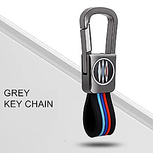 OLLEN Key Fob Cover Case, Fit for BMW 5 6 7 Series X1 X2 X3 X5 X6 GT Series, Metal Full Protection Key Fob Shell Case, Blade Shape, Gunmetal (1 Pcs)