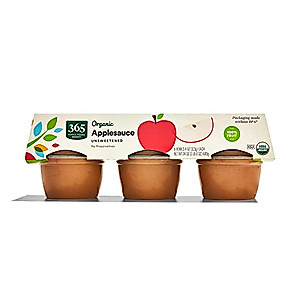 365 by Whole Foods Market, Organic Unsweetened Apple Sauce 6 Pack, 24 Ounce