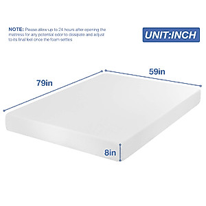 Pazidom Queen Mattress 8 Inch Gel Memory Foam Mattress for Cool Sleep & Pressure Relief, Medium Firm Mattresses/CertiPUR-US Certified/Bed-in-a-Box, Queen