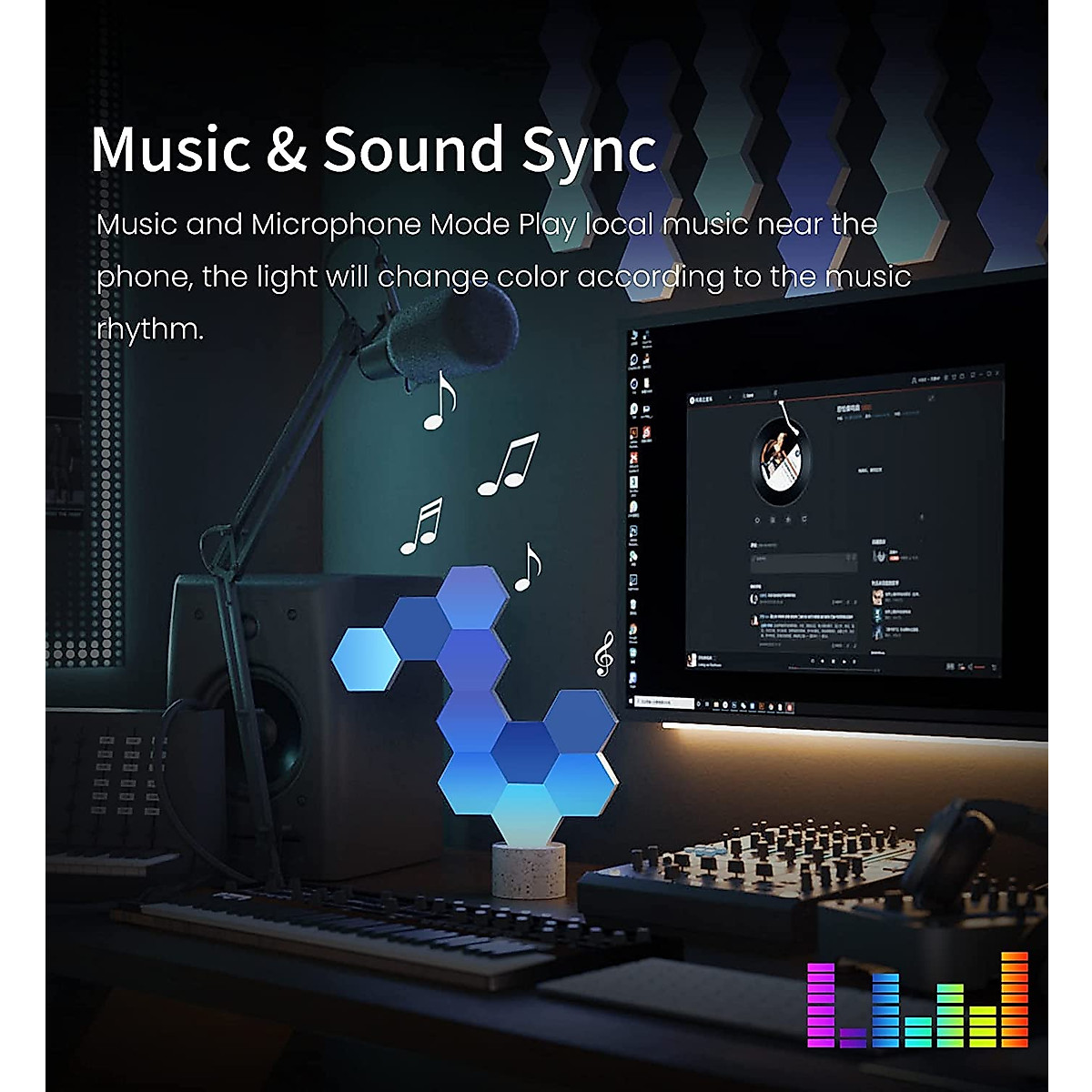 Cololight Hexagon Lights, Wall Light for Room Decor, Night Light, Music Sync LED Gaming Light, App Control Cool RGB Lights for Bedroom Decoration, Work with Alexa&Google 3Pcs PRO