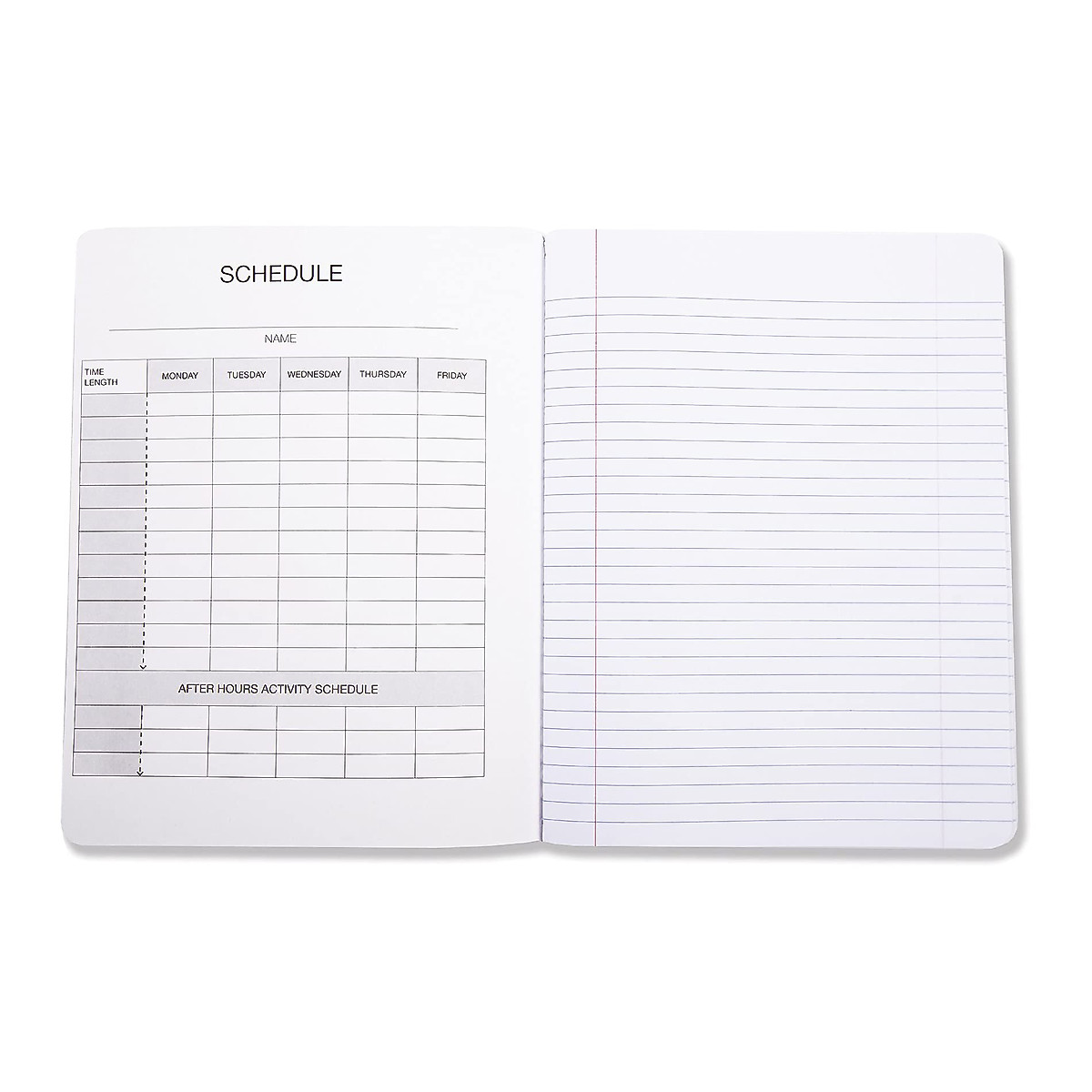 Amazon Basics Wide Ruled Composition Notebook, 100 Sheet, Assorted Marble Colors, 4-Pack