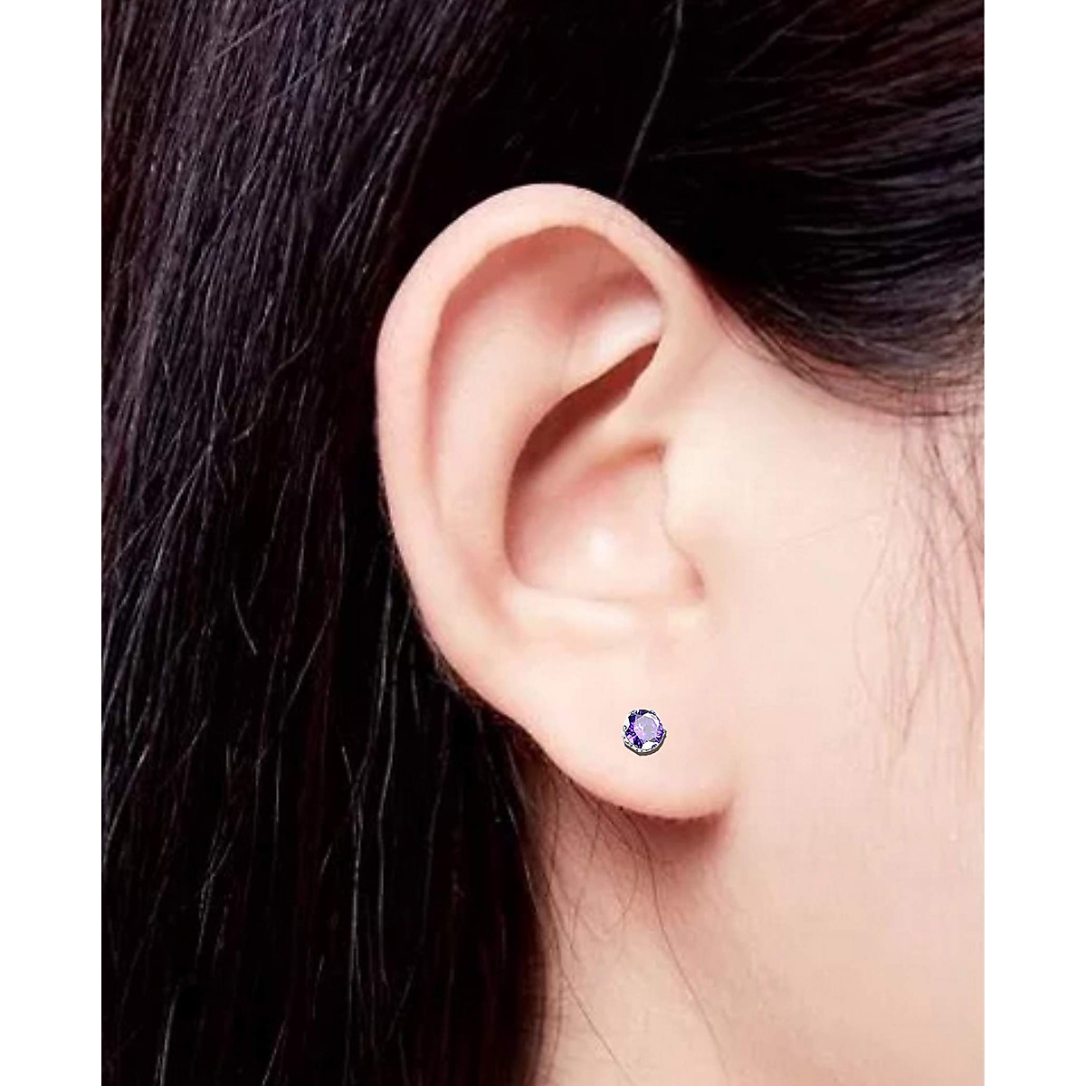 Tornito 14 Pairs Stainless Steel CZ Stud Earrings for Women Multicolor Cubic Zirconia Cartilage Helix Earrings Set Screwback 4MM