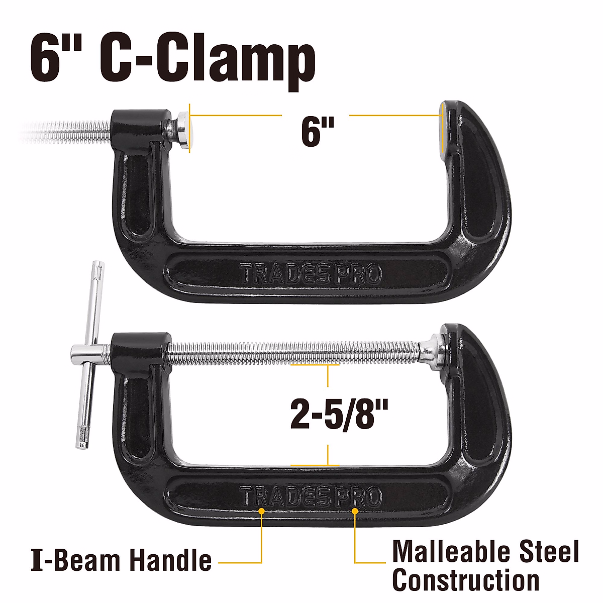 Tradespro 836141 6-Inch C-Clamp