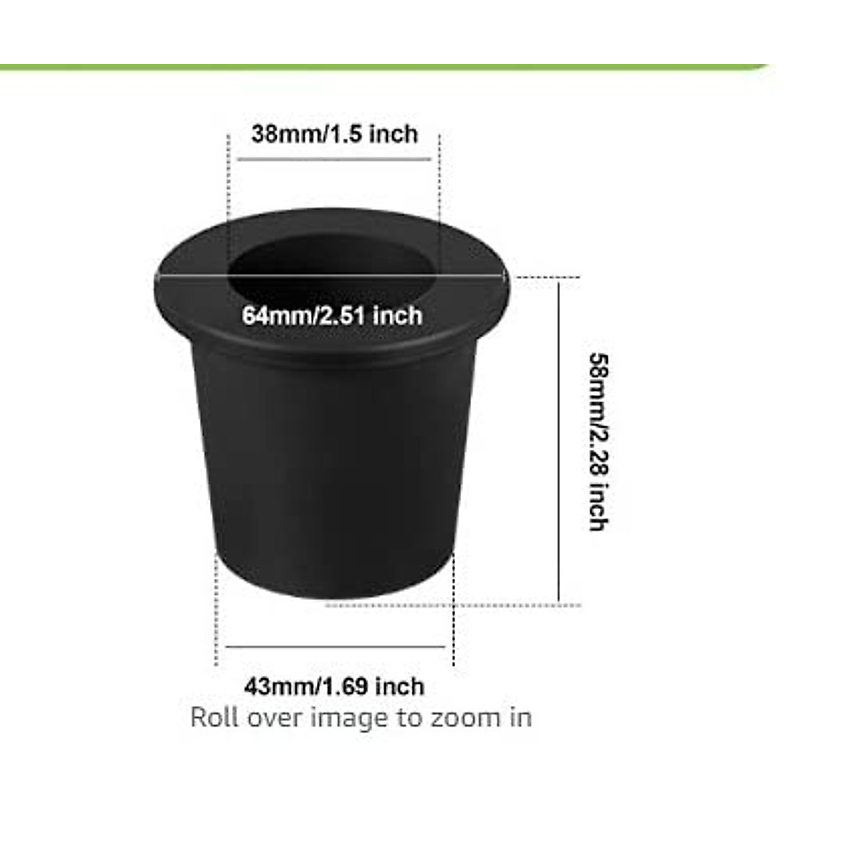 3 Pieces Patio Umbrella Cone Umbrella Wedge Plug Table Umbrella Hole Ring Plug for Patio Table Hole Opening Fits 2.5 Inch Patio Table Hole and 1.5 Inch Umbrella Pole Adapte (Black)