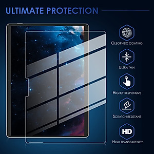 【2-PACK】DETUOSI Screen Protector for Microsoft Surface Pro 8 Screen Protector 13inch 2021, Microsoft Surface Pro X Screen Protector (2021/2019), Ultra Clear Anti-Scratch Surface Pro 8/X Tempered Glass