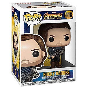 POP Marvel: Avengers Infinity War - Bucky Barnes (Winter Soldier) Funko Pop! Vinyl Figure (Bundled with Compatible Pop Box Protector Case), Multicolor, 3.75 inches