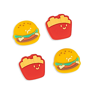 GeekShare Cute Silicone Joycon Thumb Grip Caps, Joystick Cover Compatible with Nintendo Switch/OLED/Switch Lite,4PCS - Chips Burger