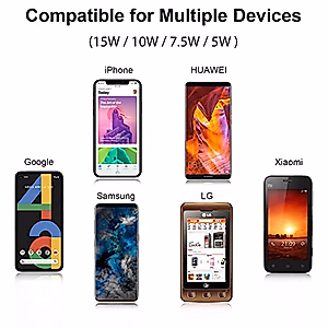 15W Wireless Charging Mouse Pad with Wrist Support, Fast Qi Wireless Charger Mouse Mat for iPhone 14/13/12/12 Pro/11/11Pro/XR/Xs/X/8, Samsung Galaxy S10/S9/S8 Plus Note 9/8 Multiple Devices