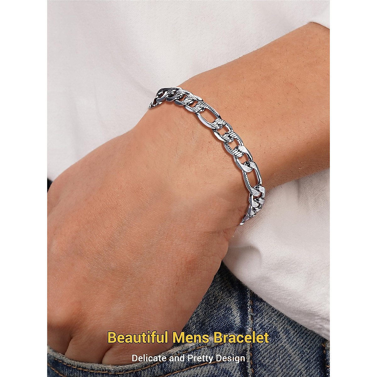 PROSTEEL Stainless Steel Chain Bracelets for Men Mens Chains Bracelet