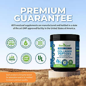 Collagen Peptides Powder Unflavored - Hydrolyzed Collagen Protein Powder Type 1, 2 & 3 - Grass Fed Keto Collagen Powder for Women & Men - Vital Hair, Skin, Nails, Joints, Recovery, 11g Per Serving