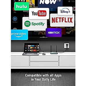 Wireless HDMI Transmitter and Receiver, YEHUA Wireless Video Transmitter, Wireless HDMI Extender Suitable for Netflix, Meeting Streaming to HDTV/Projector/Monitor
