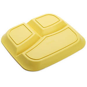 Nicunom 8 Pack Unbreakable Divided Plates, 10 Inch Portion Control Plates, Reusable 3-Compartment Dinner Plate For for Healthy Eating & Bariatric Diet, Microwave And Dishwasher Safe