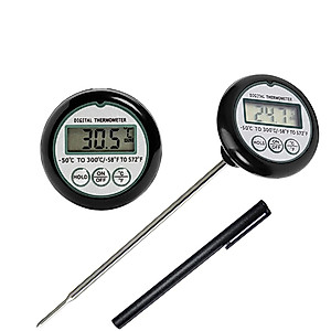 Digital Cooking Meat Thermometer 4.7 inch Long Probe Food Thermometer for BBQ, Grilling, Milk, Coffee Deep Frying, Instant Read Kitchen Thermometer