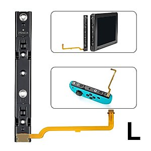 RGEEK 2022 Update Original Part Replacement Right and Left Slide Rail with Ribbon Flex Cable Replacement Part for Nintendo Switch Joycon Accessories Parts