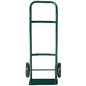 Harper Trucks 55HA22 300 lb Capacity Steel Hand Truck with 8" Flat-Free Wheels, Dark Green