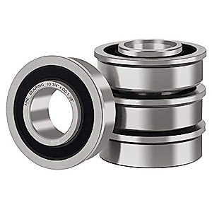 XiKe 4 Pack Flanged Ball Bearing ID 3/4" x OD 1-3/8", Lawn Mower, Wheelbarrows, Carts & Hand Trucks Wheel Hub for Suitable, Replacement for Ariens, MTD, JD, Snapper, Toro, Marathon ＆ AYP Etc.