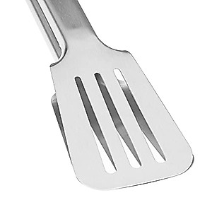 Premium 304 Stainless Steel Barbecue Turners, Heavy Duty Non-Stick BBQ Cooking Kitchen Tongs, 9" and 12" Aqua Sky