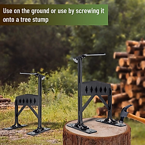 KONYINZAO Firewood Kindling Splitter, XXL Manual Log Splitter Wedge, Open Top Ring Design, Sharpen Alloy Steel Opening, Heavy Duty Wood Cracker for Camping, Outdoors & Cabin Lifestyle