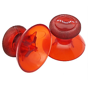 Replacement Thumbsticks,Analog Thumb Sticks Grips for Xbox One Controller - 6PCS (Transparent Red)