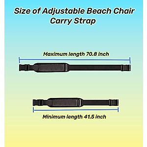 3 Pack Adjustable Carry Strap for Beach Chair Folding Beach Chair for Carry Strap Universal Shoulder Strap for Beach Chair Camping Scooter Bikes Backpacking Picnics Outdoor and Other Items