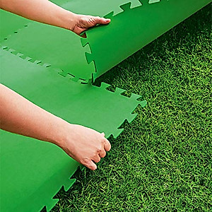 Bestway BW58265-20 Bodenschutzfliesen-Set, 8 Stück á 81 x 81 cm, grün Flowclear Pool Floor Protector, Ground Sheets for Hot tub, Spas and SwimmingPools, 8 x 81cm, Blue, Green
