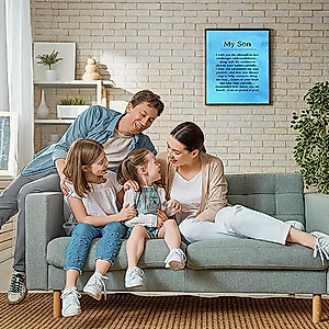 My Son, I Am Proud Of You - Inspirational Wall Art, Loving, Typographic Message for Any Son Is A Perfect Graduation Gift For Son, Wall Sign For Home Decor, Boys' Bedroom Decor, Unframed-8x10"