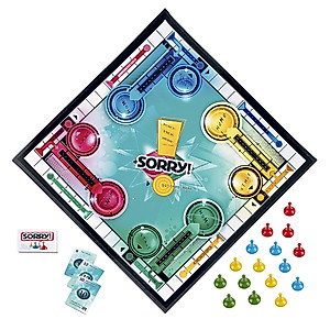 Hasbro Gaming Sorry! Family Board Games for Kids and Adults, 2 to 4 Players, Ages 6 and Up (Amazon Exclusive)