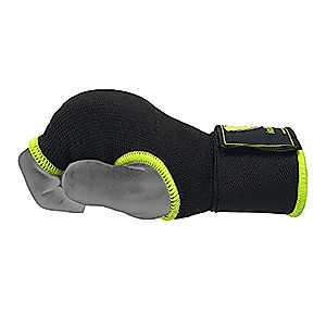INFINIX SPORTS Boxing Hand Wraps Inner Gel Gloves for Punching, Elasticated Padded Bandages Under Mitts Quick Wraps Men & Women, Fist Protector, Great for MMA Training (Fluorescent, Small/Medium)
